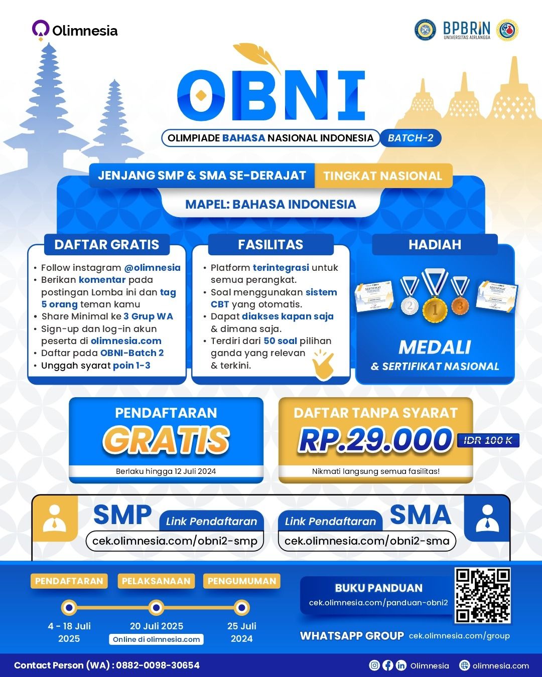 Olimnesia – OBNI Batch 2 - Kompetisi Olimpiade Bahasa Indonesia Tingkat SMP